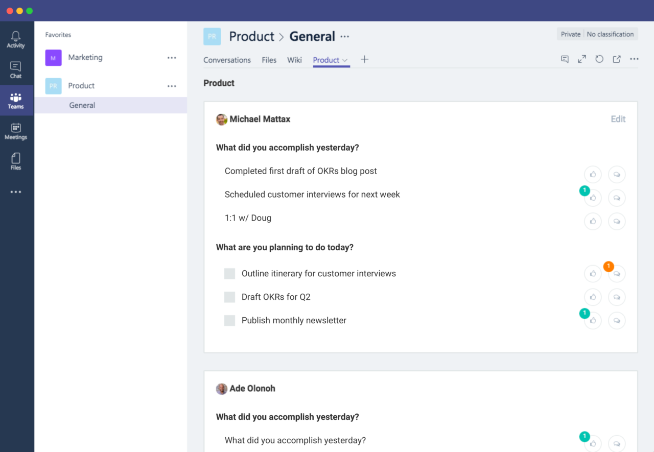 Microsoft Teams Standup Bot - Microsoft Teams Daily Standup and Checkins